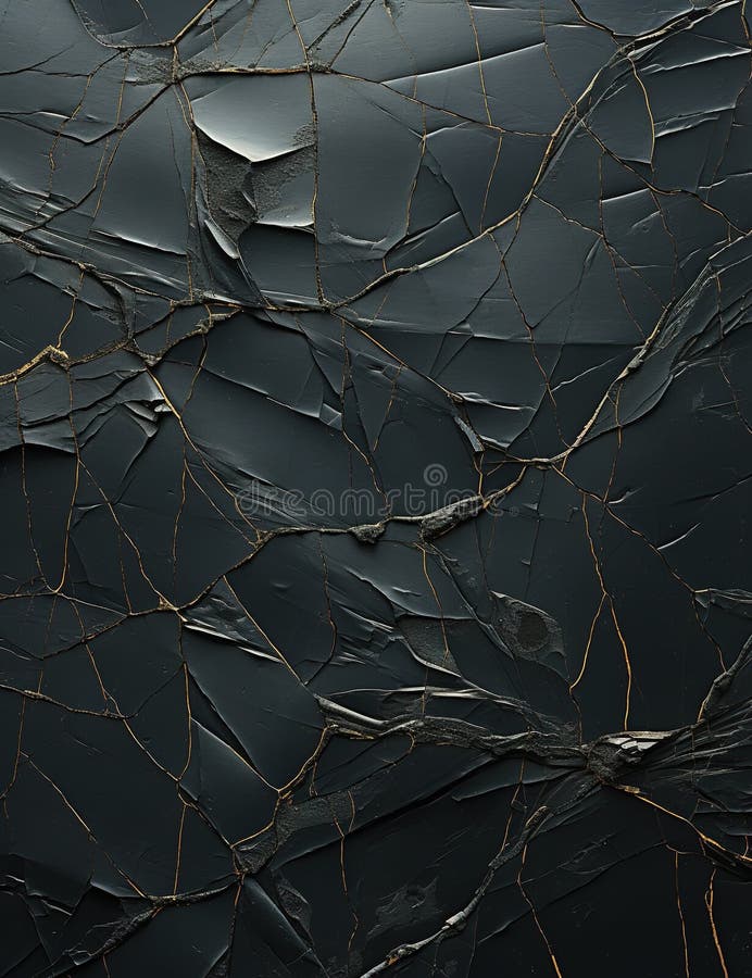 Elegant Dark Cracked Veined Surface - a Luxurious Background Texture ...