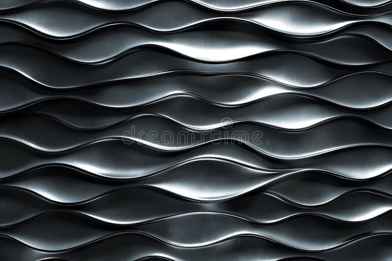 Elegant Dark Grey Metal Wave Pattern Texture Background Design Stock ...