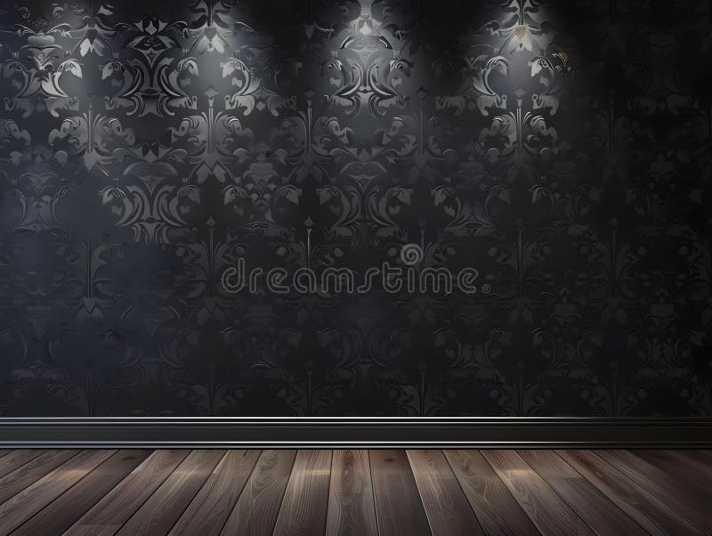 Elegant Dark Grey Pattern Wallpaper Design Stock Illustration ...
