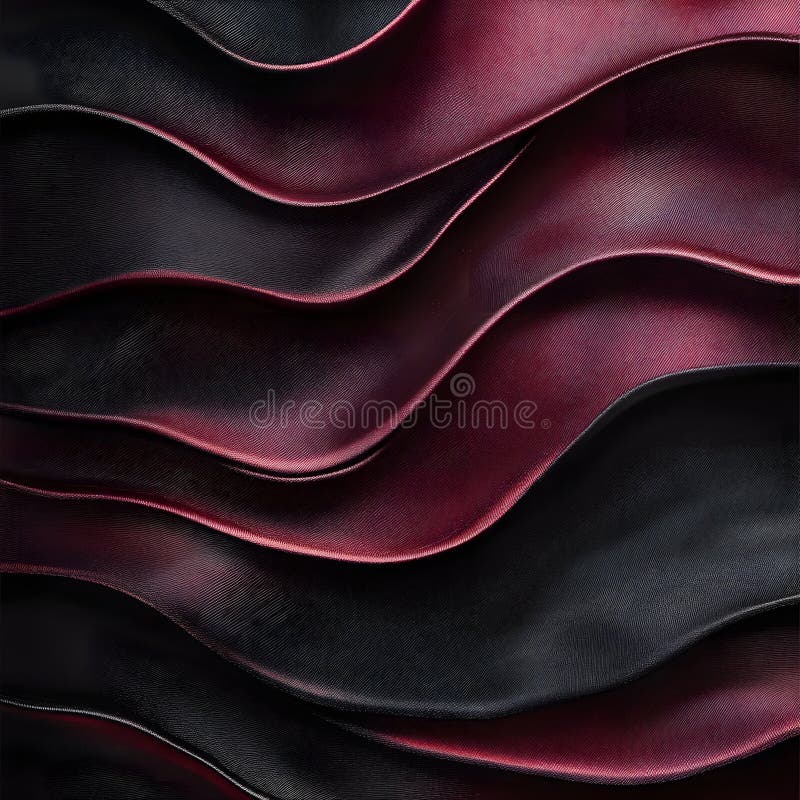 Elegant Dark Red and Black Waves Creating an Abstract Pattern Stock ...