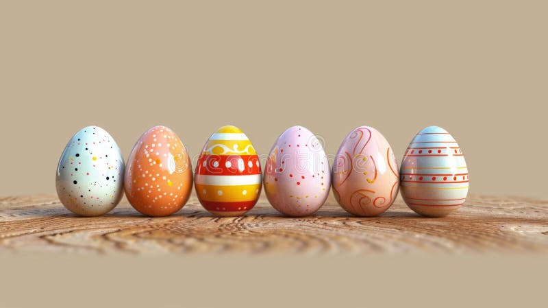 Elegant Decorated Easter Eggs on a Pastel Background. Generative Ai ...