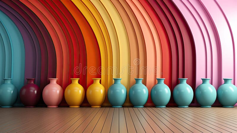 Elegant Decoration with Gradient Rainbow and Pastel Colors. Stock ...