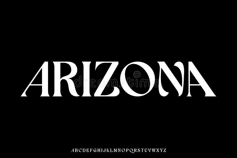 Elegant Decorative Arizona Alphabet Display Font Vector Illustration ...