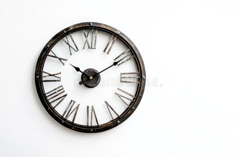 Elegant Decorative Clock Isolated on White Background with Sharp ...