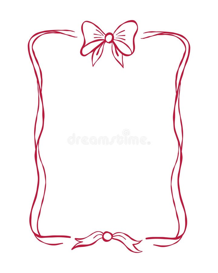 Elegant Decorative Frame Design with Bows and Ribbons for Creative ...