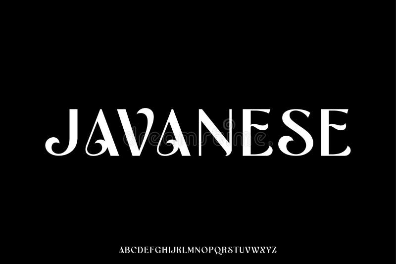 Elegant Decorative Serif Alphabet Display Font Vector Illustration ...