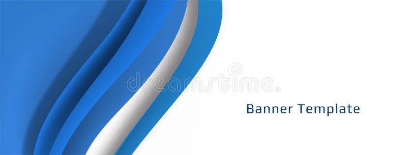 Elegant Decorative Wave Banner Design Stock Vector - Illustration of ...