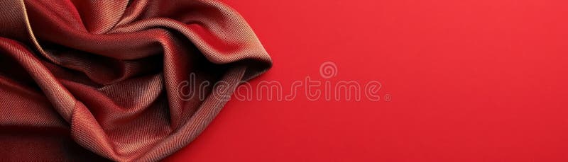 Elegant Deep Red Fabric with Smooth Texture Draped Over a Bold Red ...