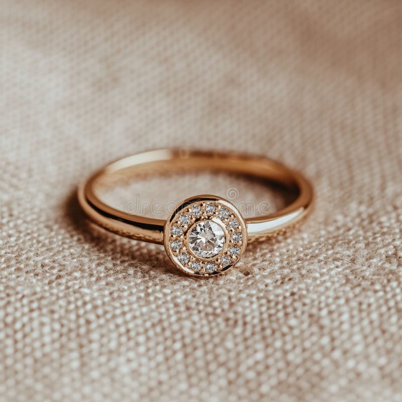 Elegant Delicate Oval Diamond Ring with Pave Setting on Soft Background ...