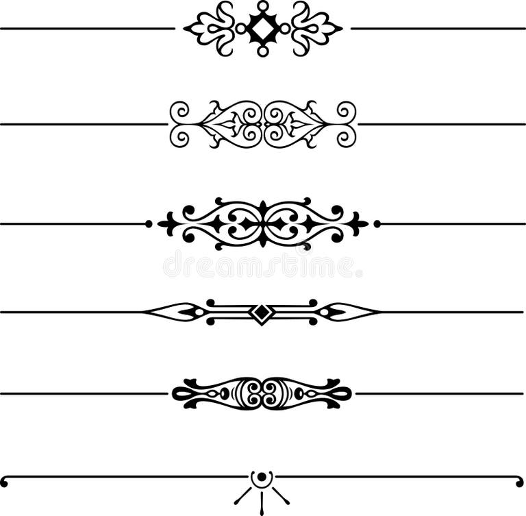 Narrow Curved Ornate Element Stock Illustrations – 55 Narrow Curved ...
