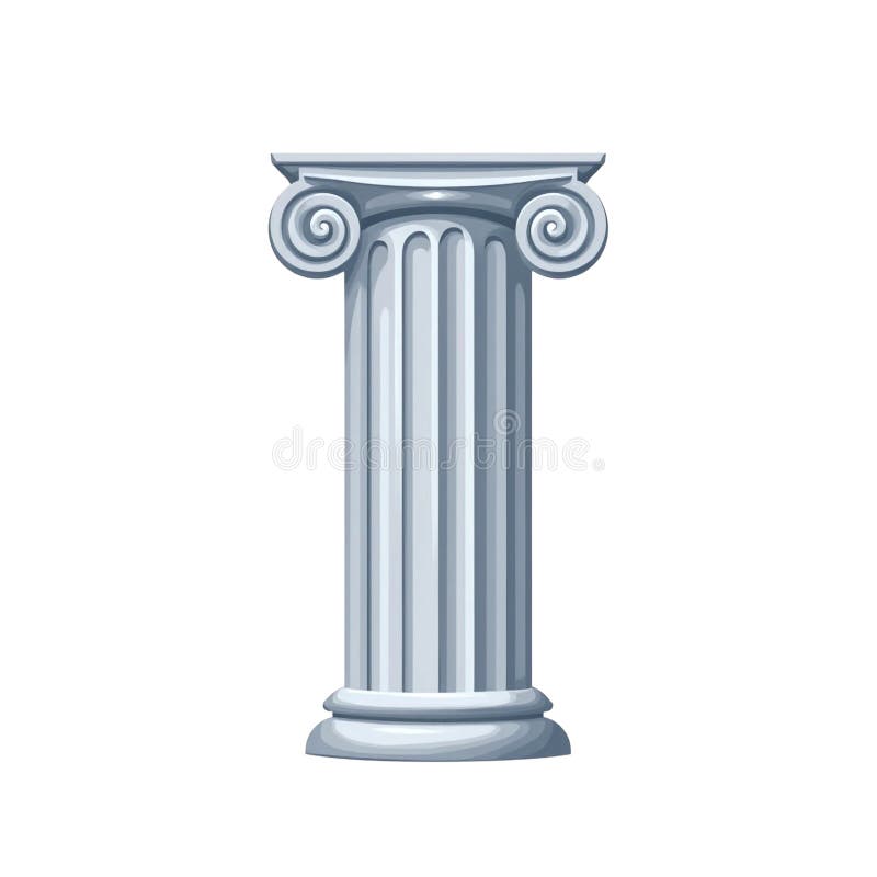 An Elegant Design Featuring a Stylized Greek Column Clipart Stock Photo ...