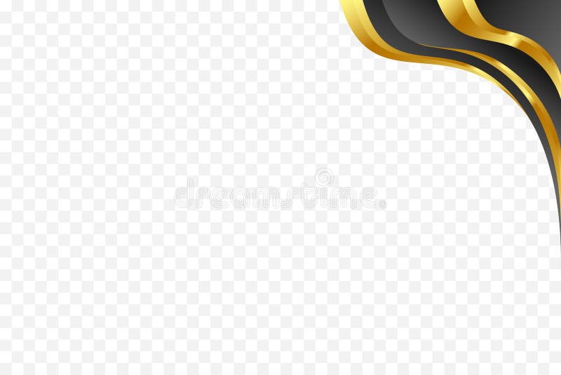 Elegant Design for Footer and Header Featuring a Wavy Black and Gold ...