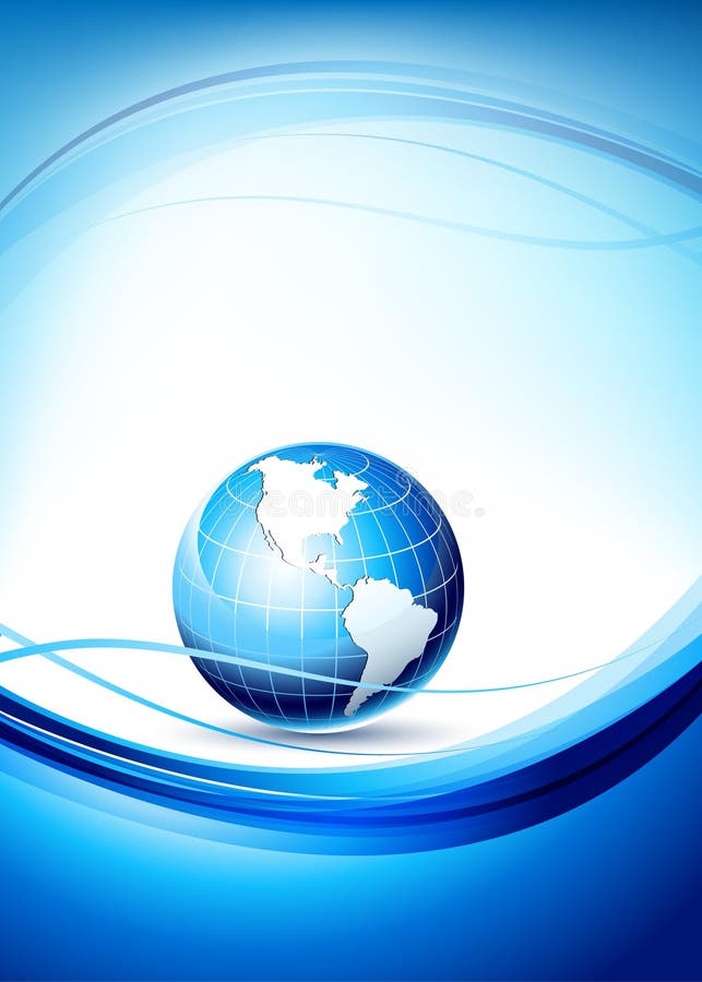 Vector Design Template with Earth Globe and Map Stock Vector ...