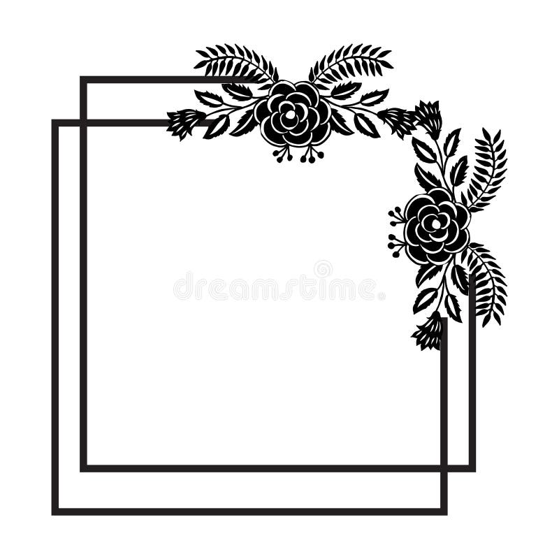 Elegant Design, Various Flower Frame with Shape Unique, Design of Cards ...