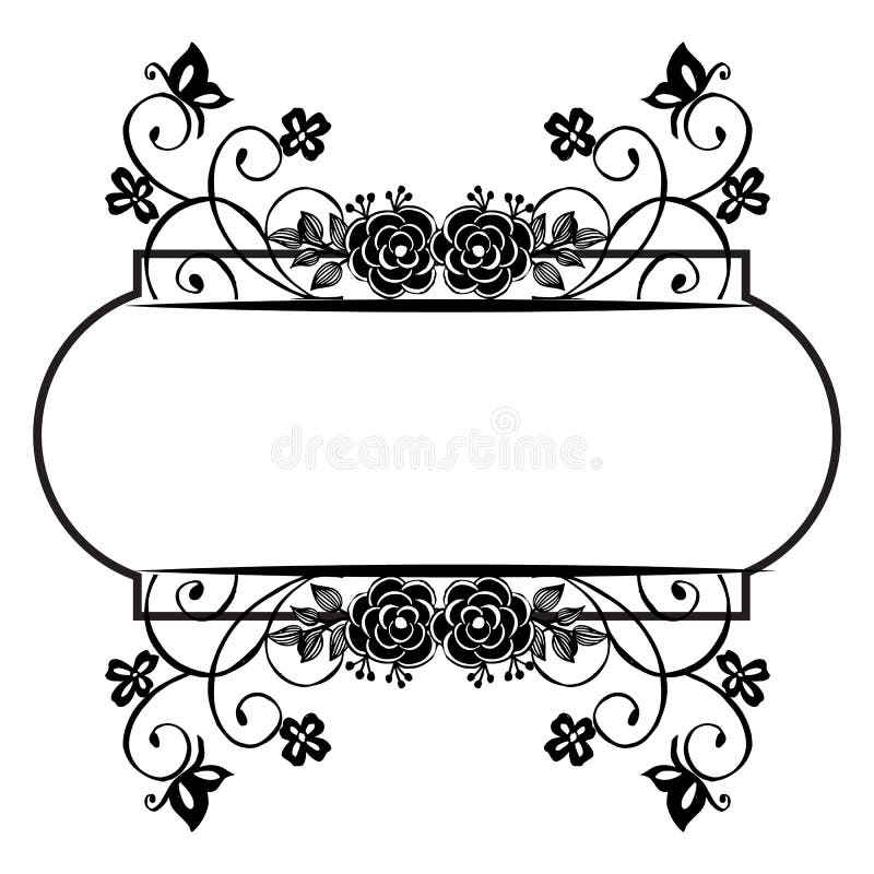 Elegant Design, Various Flower Frame with Shape Unique, Design of Cards ...