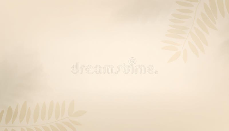 Soft, Beige Botanical Backdrop with Subtle Leaf Silhouettes for Elegant ...
