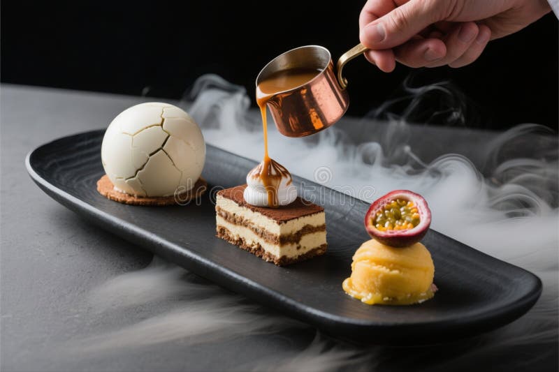 The Art of Experiential Desserts: a Tasting Flight Stock Photo - Image ...