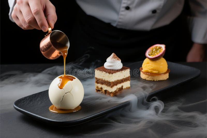 The Art of Experiential Desserts: a Tasting Flight Stock Image - Image ...