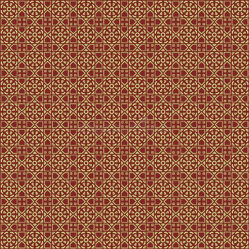 An Elegant and Detailed Seamless Pattern Featuring an Interlocking ...