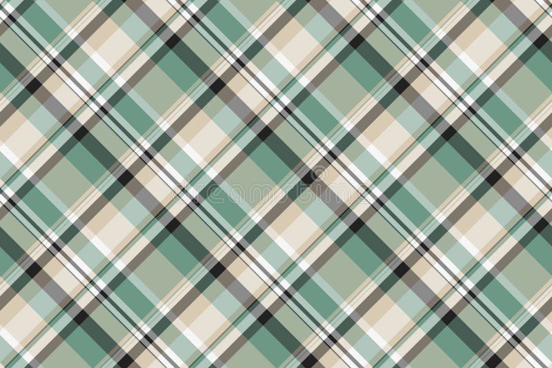 Elegant Diagonal Plaid Pattern in Soft Greens, Beige, and White ...