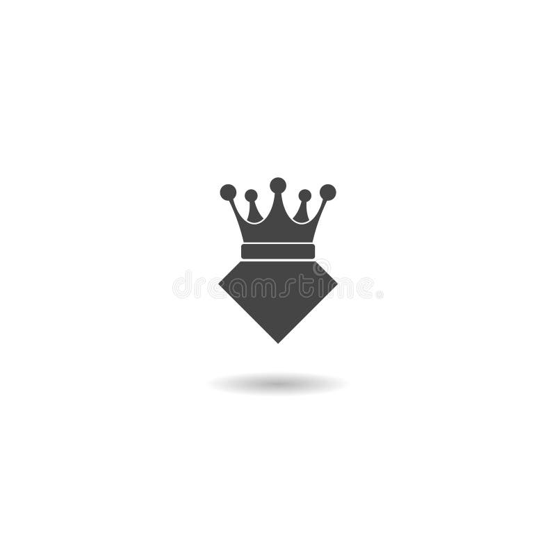Diamond with Crown Icon. Logo Icon Design Template Abstract Luxury ...