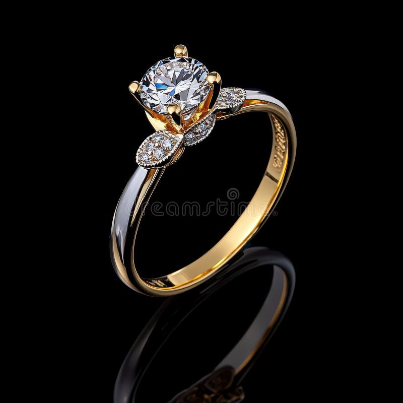 Elegant Diamond Engagement Ring Featuring Exquisite Craftsmanship and ...
