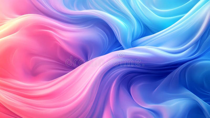 An Elegant Digital Artwork with a Soft-focus Blue Wave Pattern and ...