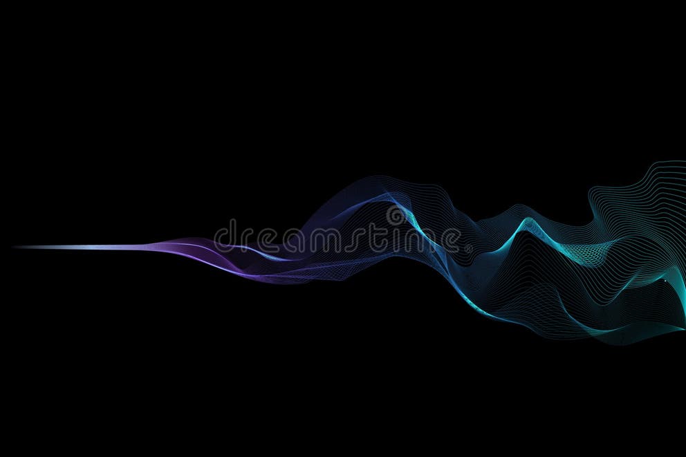 Elegant Digital Lines in Gradient Style,abstract Wave Symbolizing ...