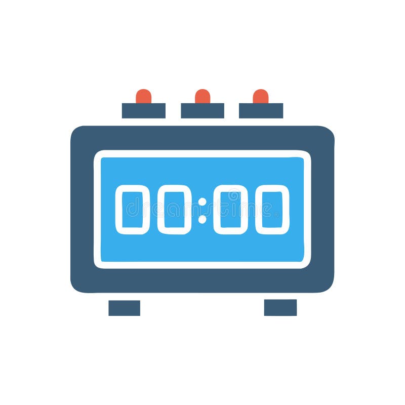 Elegant Digital Timer Clock Design Icon Stock Vector - Illustration of ...