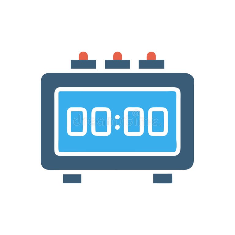 Elegant Digital Timer Clock Design Icon Stock Vector - Illustration of ...