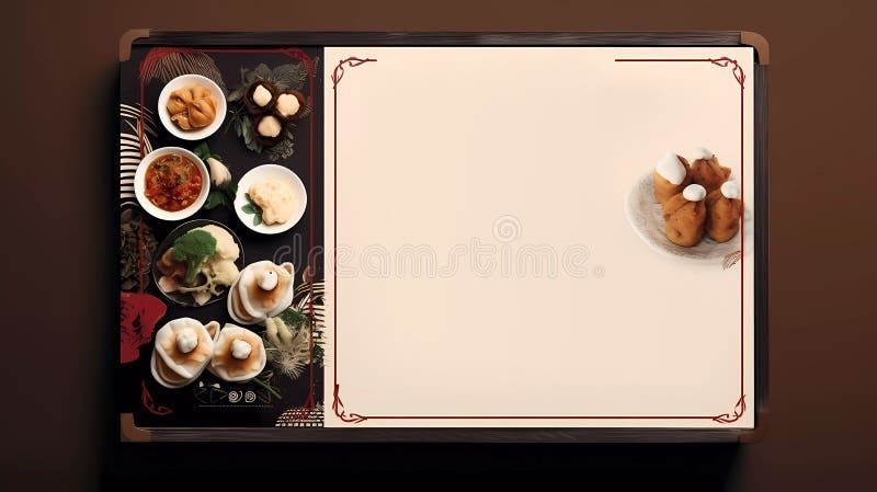 An Elegant Dim Sum Restaurant Menu Template Stock Illustration ...