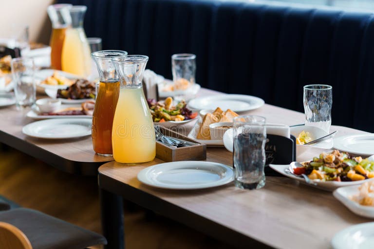 Elegant Dining Experience with a Plentiful Table Set for a Feast Stock ...