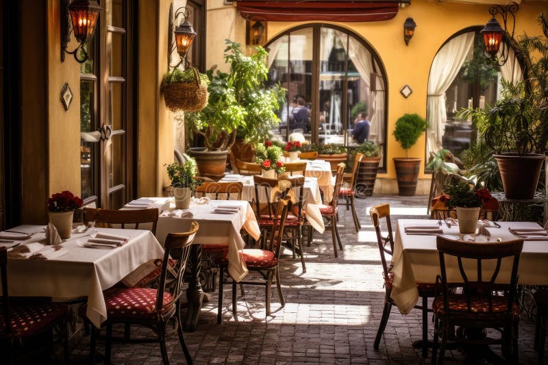 An Elegant Dining Interior that Features a Warm and Inviting Ambiance ...