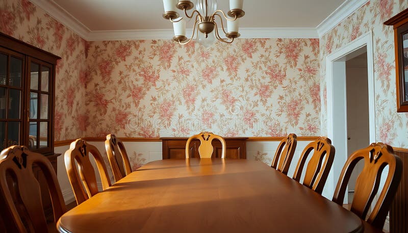 Elegant Dining Room with Table, Formal Home Interior Generative AI ...