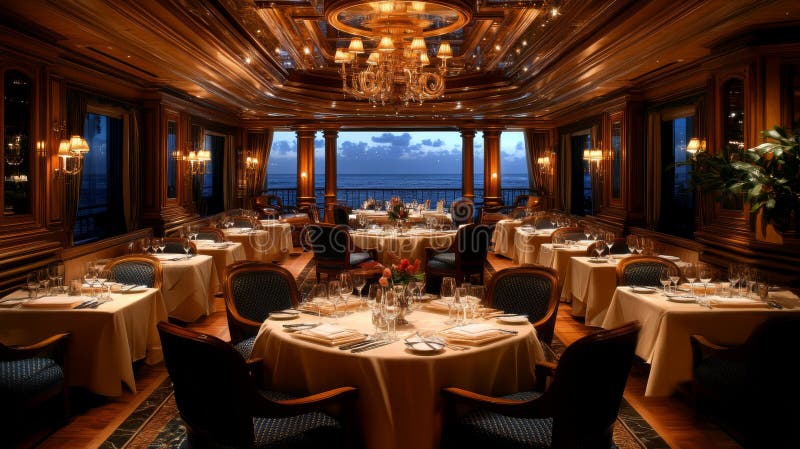 Elegant Dining Experience Chic Upscale Restaurant Twilight Stock Photos ...