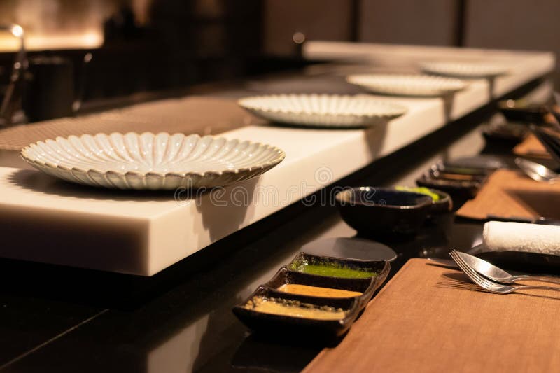 Elegant Dining Setup with Plates and Spices Stock Image - Image of ...