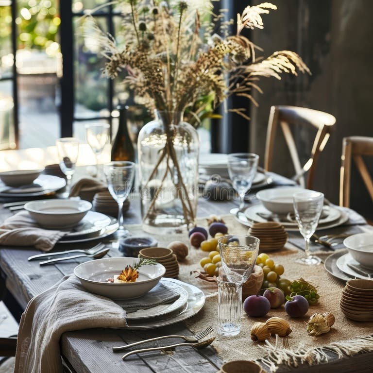 Romantic Evening. Elegant Dining Table Setting of Restaurant Stock ...