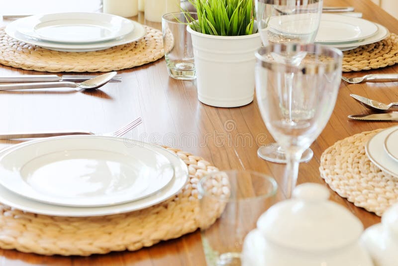 Elegant Dining Table Setting Stock Image - Image of modern, knife: 92501619