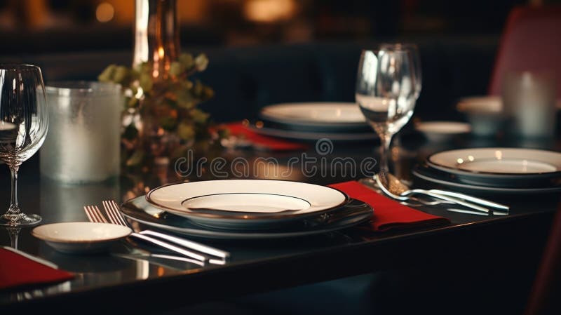 Elegant Dining Table Setup, Perfect for Dining or Restaurant Concepts ...
