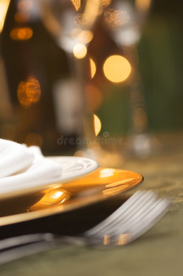 Elegant Dinner Setting stock image. Image of glass, arrangement - 7447263