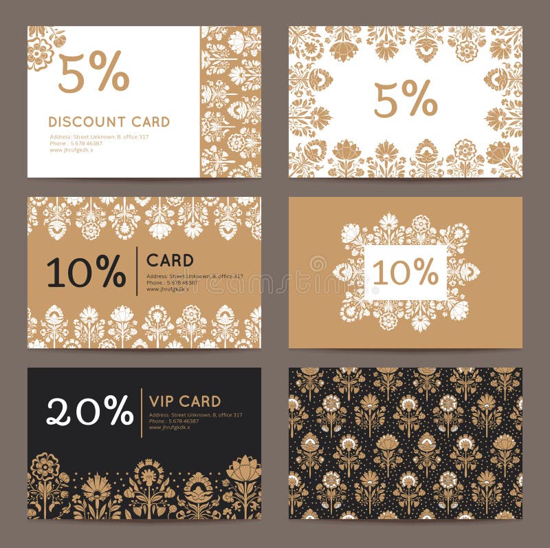 Elegant discount cards stock vector. Illustration of advertising - 38580651