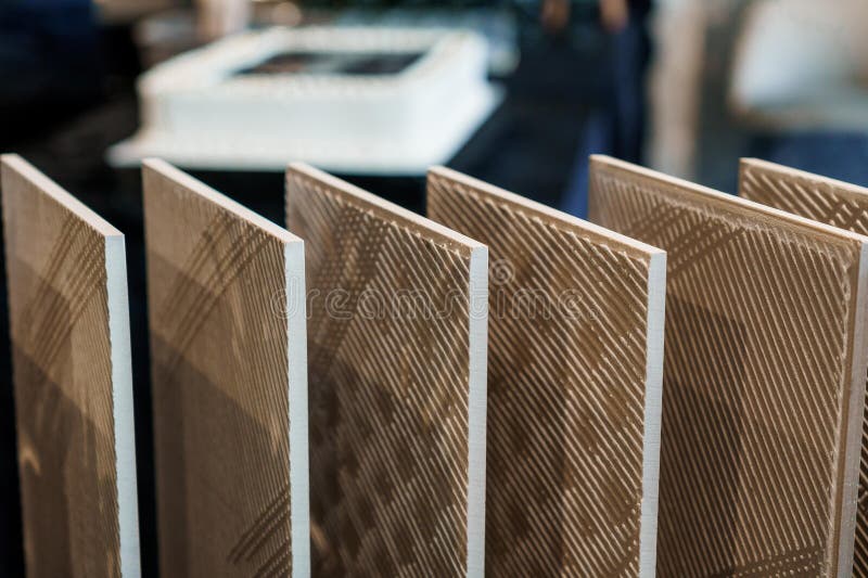 Elegant Display of Intricately Textured Ceramic Tiles in a Modern ...