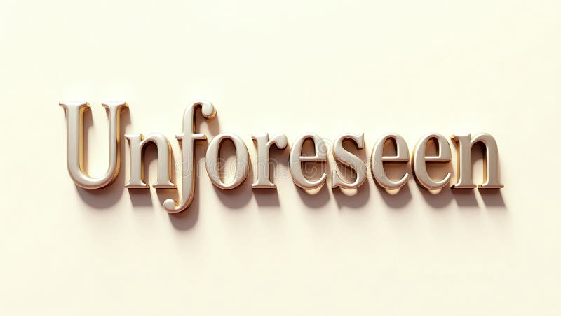 Elegant Display of the Word Unforeseen Crafted with Fine Typography on ...