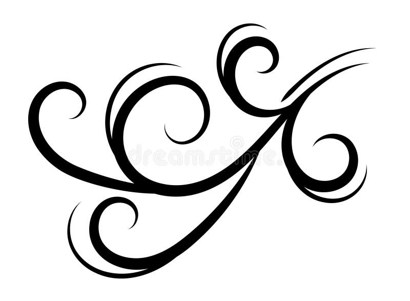 Elegant Divider Swirl Shapes Stock Vector - Illustration of ornament ...