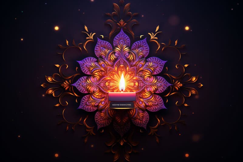 Elegant Diwali Poster with Intricate Patterns Stock Illustration ...