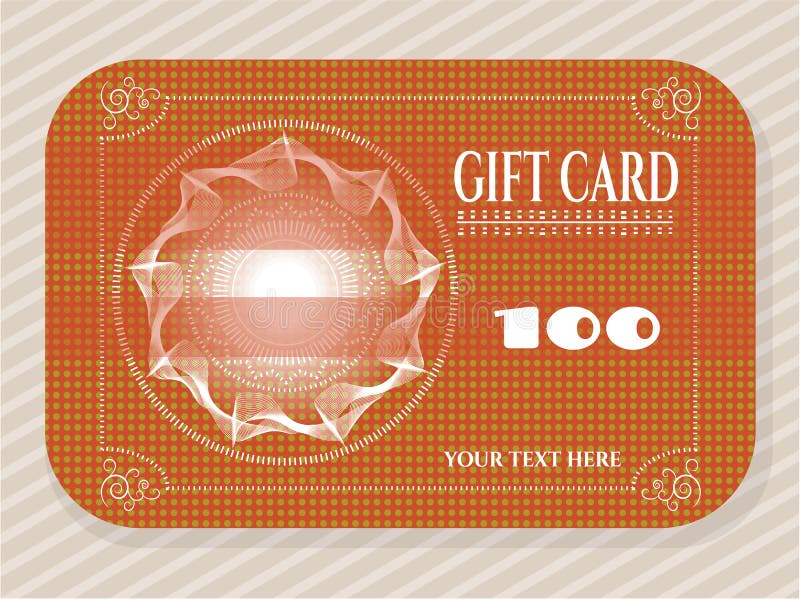 Elegant, Dotted, Brown Gift Card with Huge, White Stock Vector ...