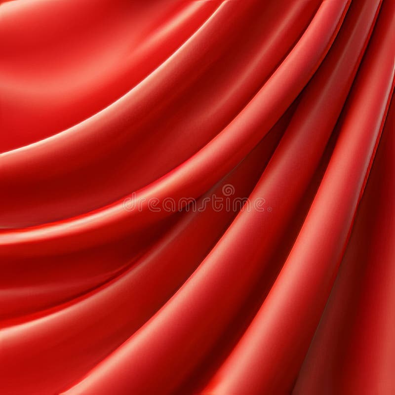 The Elegant Drape of Dark Red Silk Fabric, Complete with Soft Shadows ...