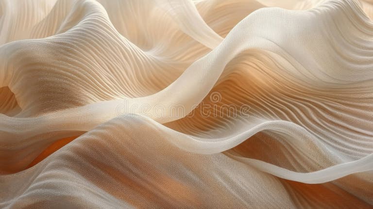 Elegant Draped Beige Sheer Fabric Texture Stock Illustration ...