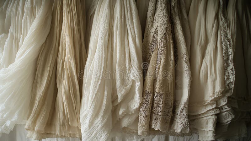 Elegant Draped Cream & Beige Lace Fabric Textures High Quality Image ...