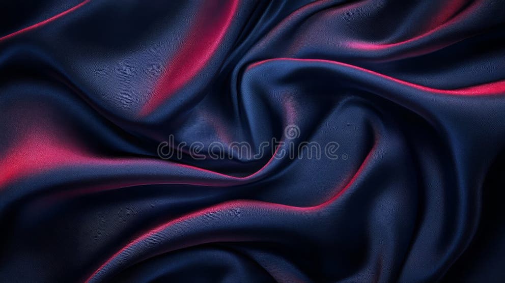 Elegant Draped Dark Blue and Red Fabric Texture Stock Illustration ...